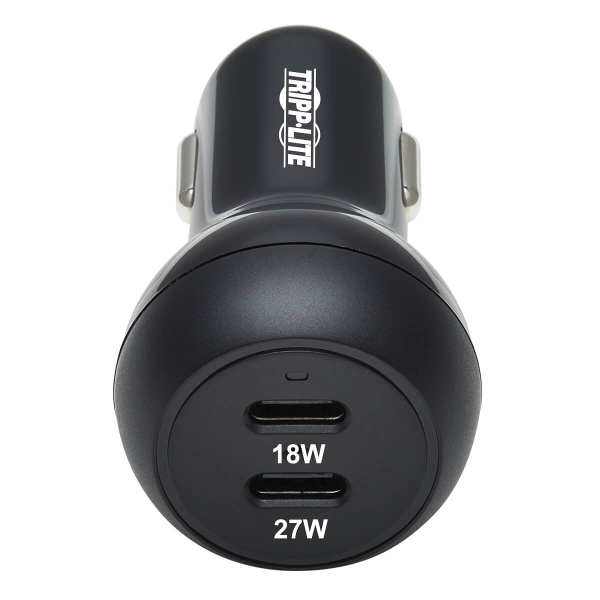 Tripp Lite Dual-Port USB Type-C Car Charger with 45W PD Charging - Black