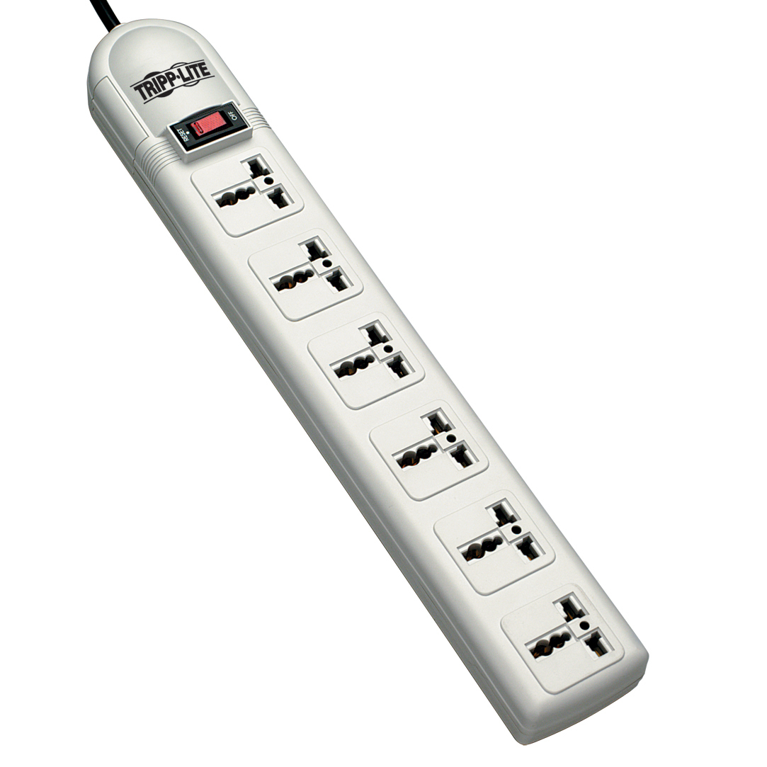 6FT Tripp Lite British Surge Protector - Light Gray