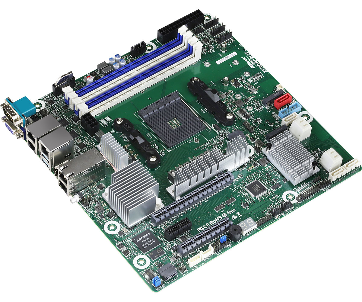 Asrock Rack AMD AM4 PGA 1331 Micro ATX DDR4-SDRAM Motherboard