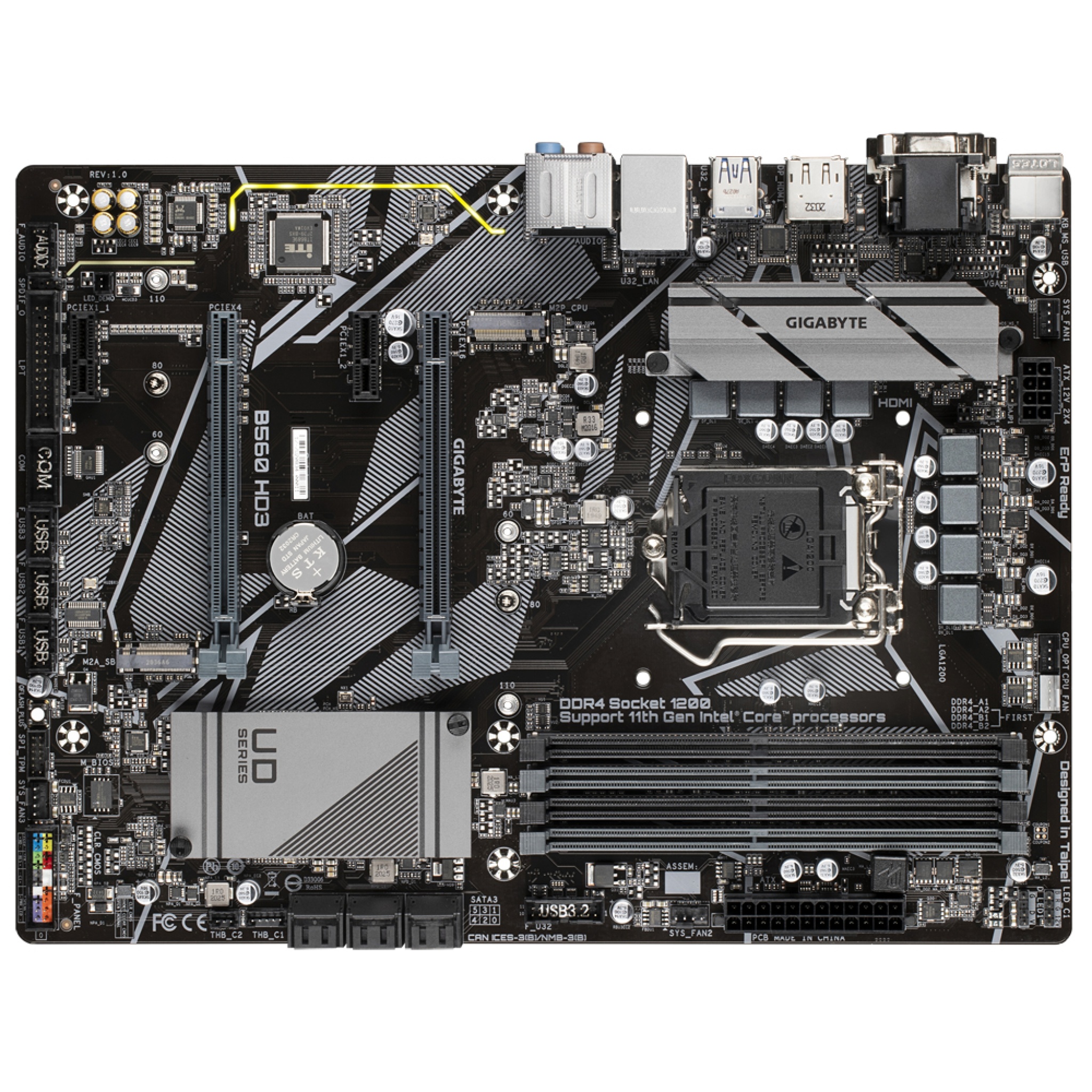 Gigabyte B560 HD3 Intel B560 Express LGA 1200 ATX DDR4-SDRAM Motherboard