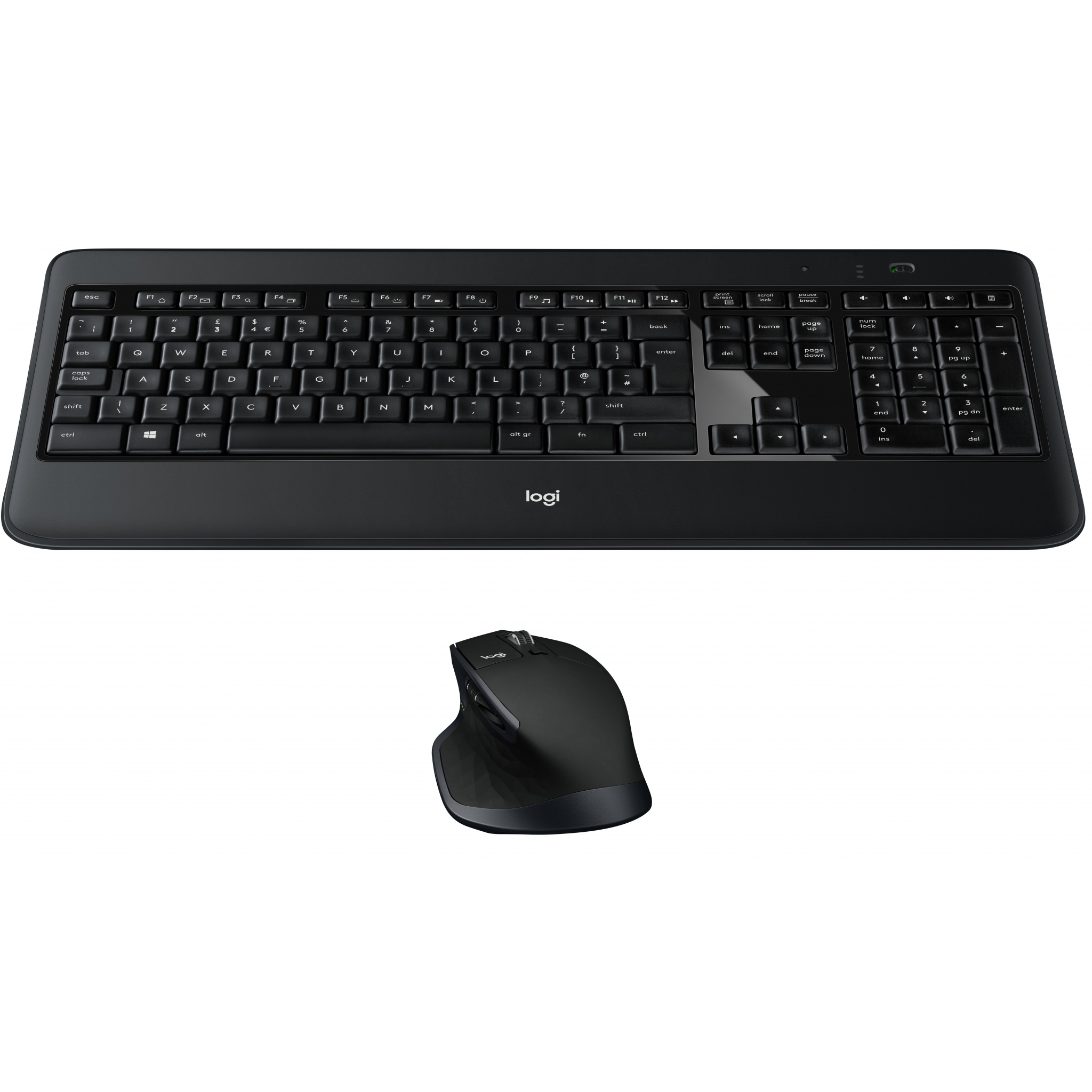 Logitech MX900 Performance RF Wireless Bluetooth QWERTY Black Keyboard ...