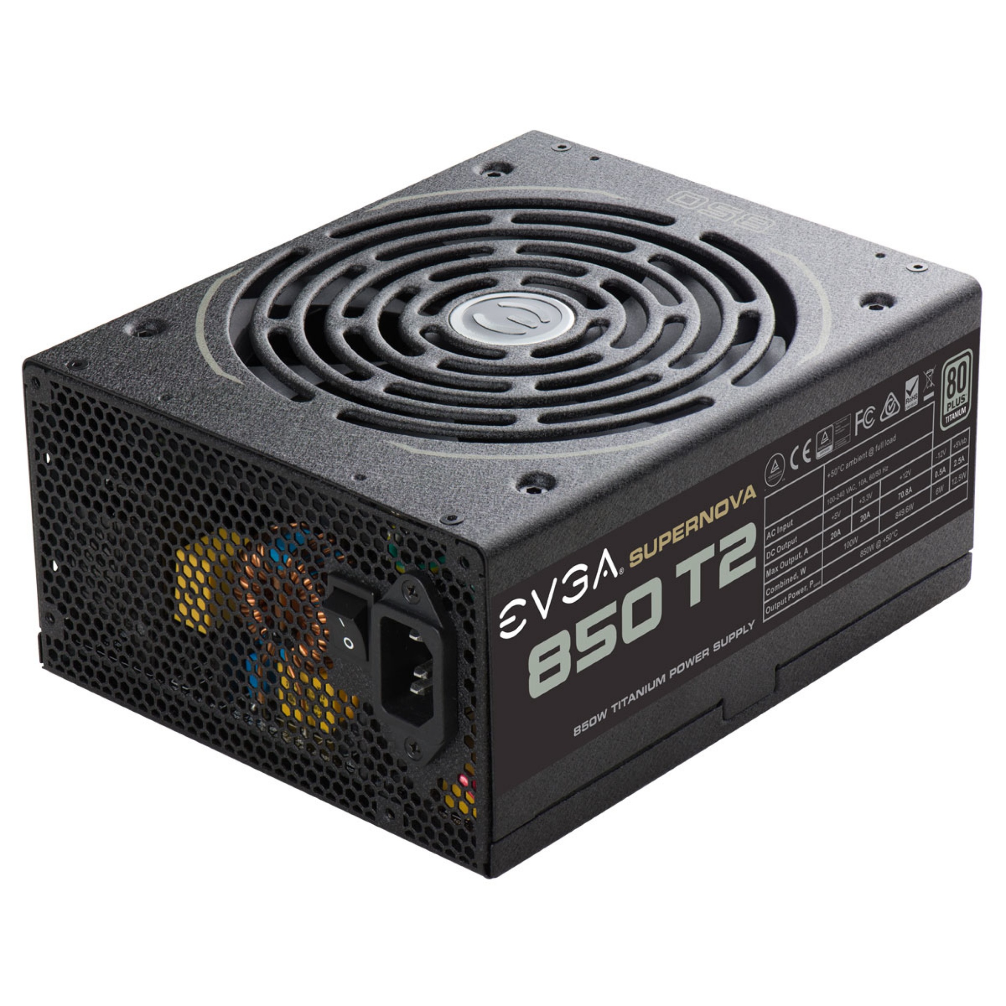 EVGA Super Nova T2 850W ATX Fully Modular Power Supply - Black