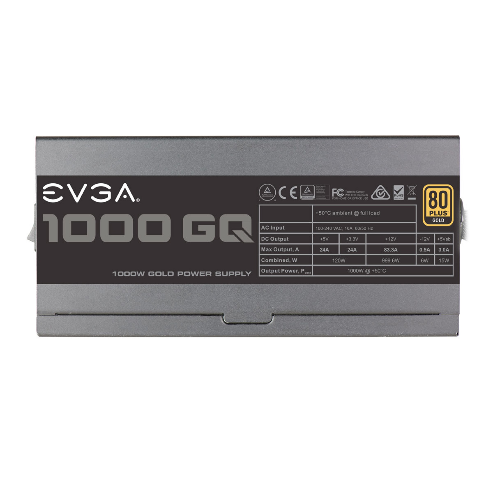 EVGA 1000GQ 1000W ATX Semi Modular Power Supply - Black