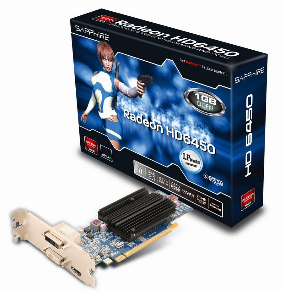 Sapphire Radeon HD6450 1GB DDR3 Graphics Card