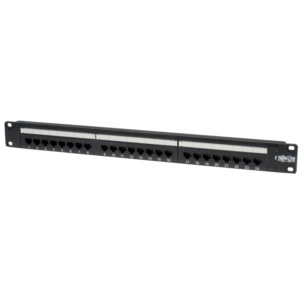 24-Port 1U Rack-Mount Cat6/Cat5 110 Patch Panel, 568B, RJ45 Ethernet ...