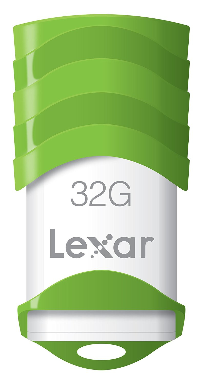 32GB Lexar JumpDrive V30 USB2.0 Flash Drive Green White