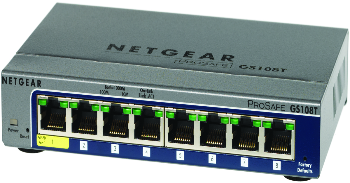 Netgear 8-Port 10/100/1000MBPS Managed Network Switch Power Over ...