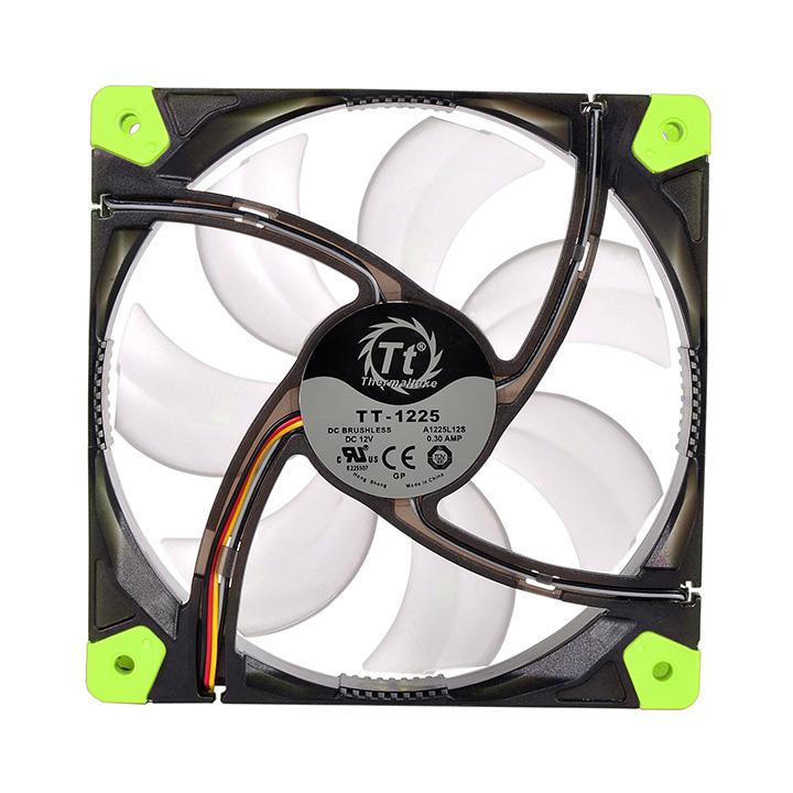 Thermaltake 120MM 1200RPM 3-Pin LED Case Fan - Green