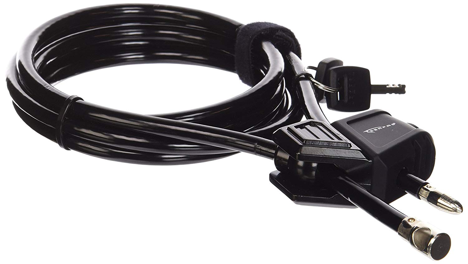 EyezOff Adjustable Cable Lock, Double-Loop Function, 2 Keys, 8mm x ...