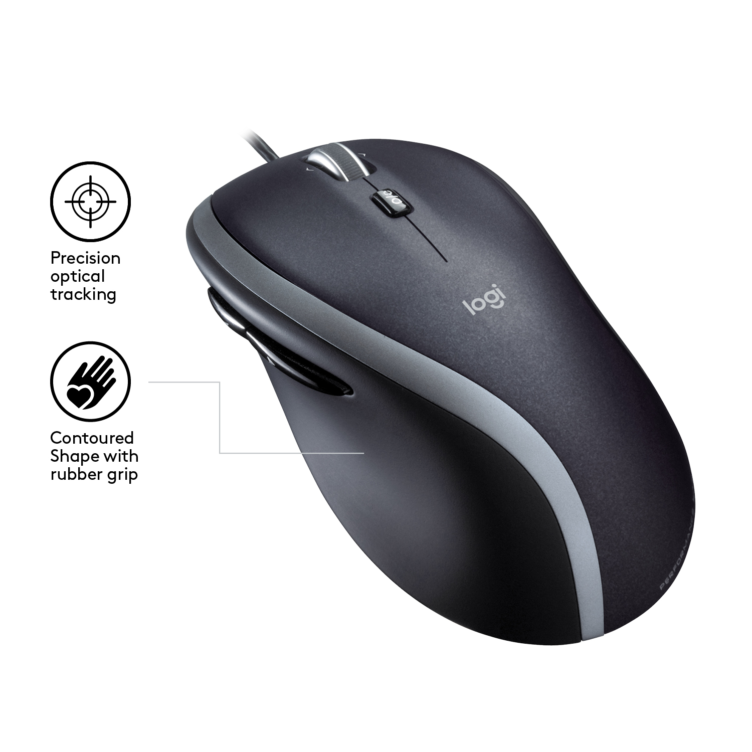 Logitech M500 Wired Laser Mouse - Black