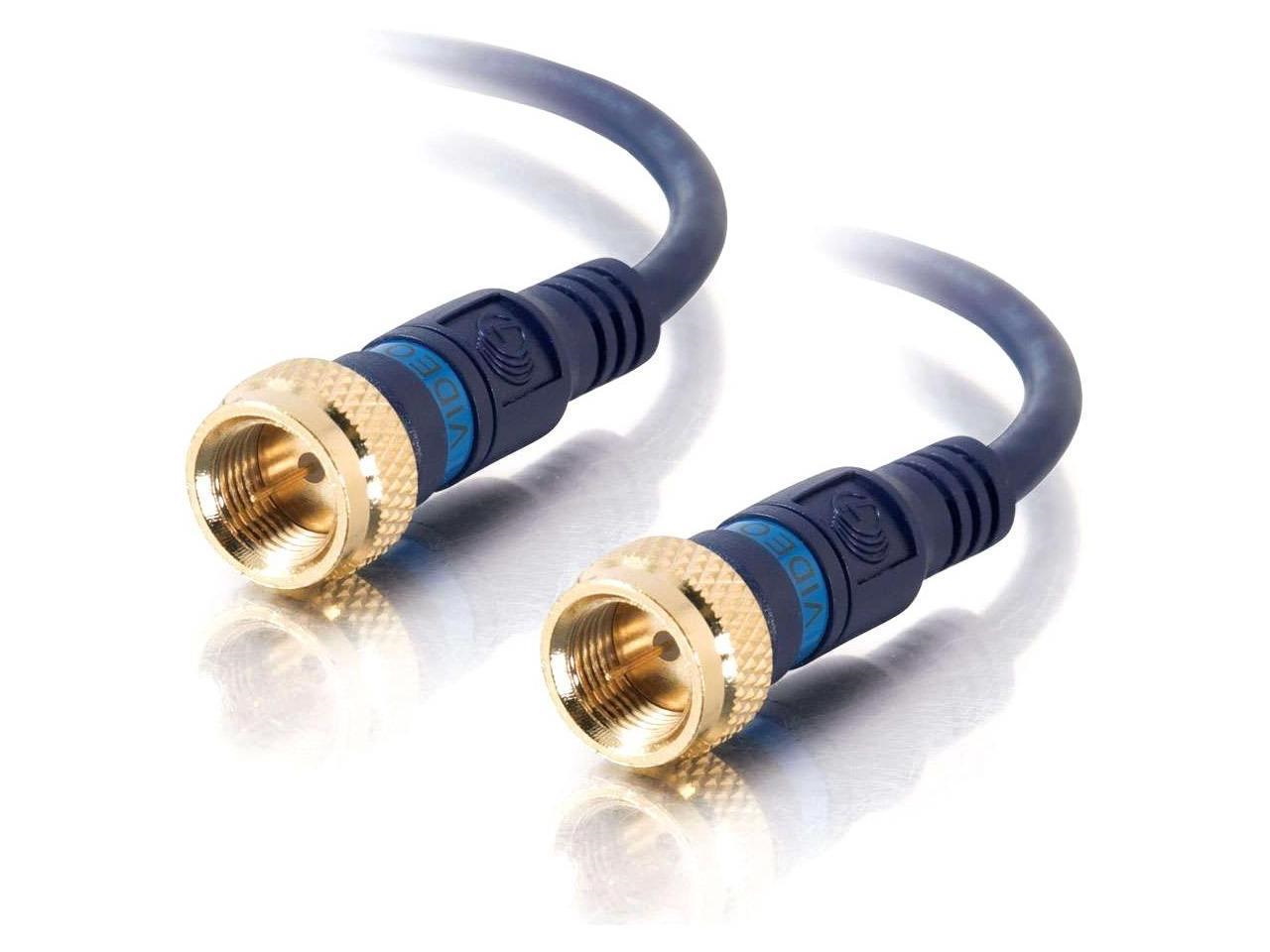 C2G 12ft 75-Ohm Velocity Mini-Coax F-Type Coaxial Cable