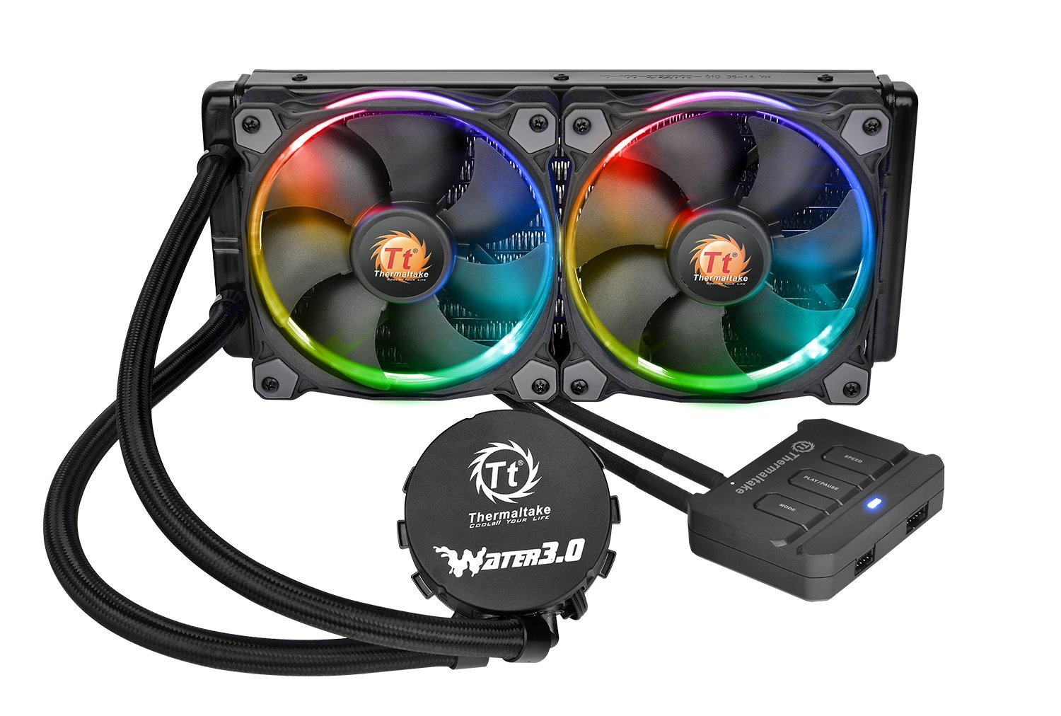 Thermaltake Water 3.0 Riing 240 RGB 120mm Dual Fan Liquid CPU Cooler