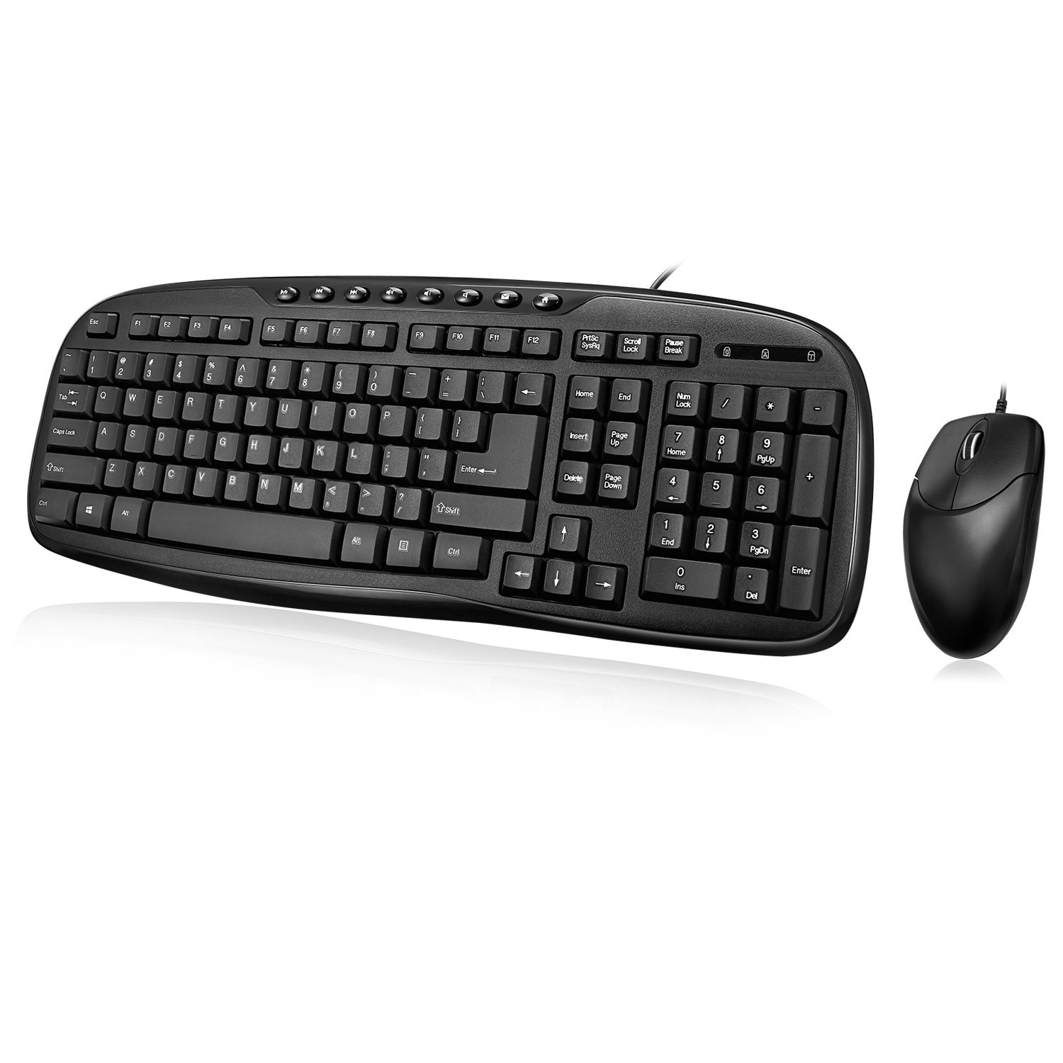 Adesso Easy Touch USB Wired Optical Mouse and Keyboard Combo - US ...