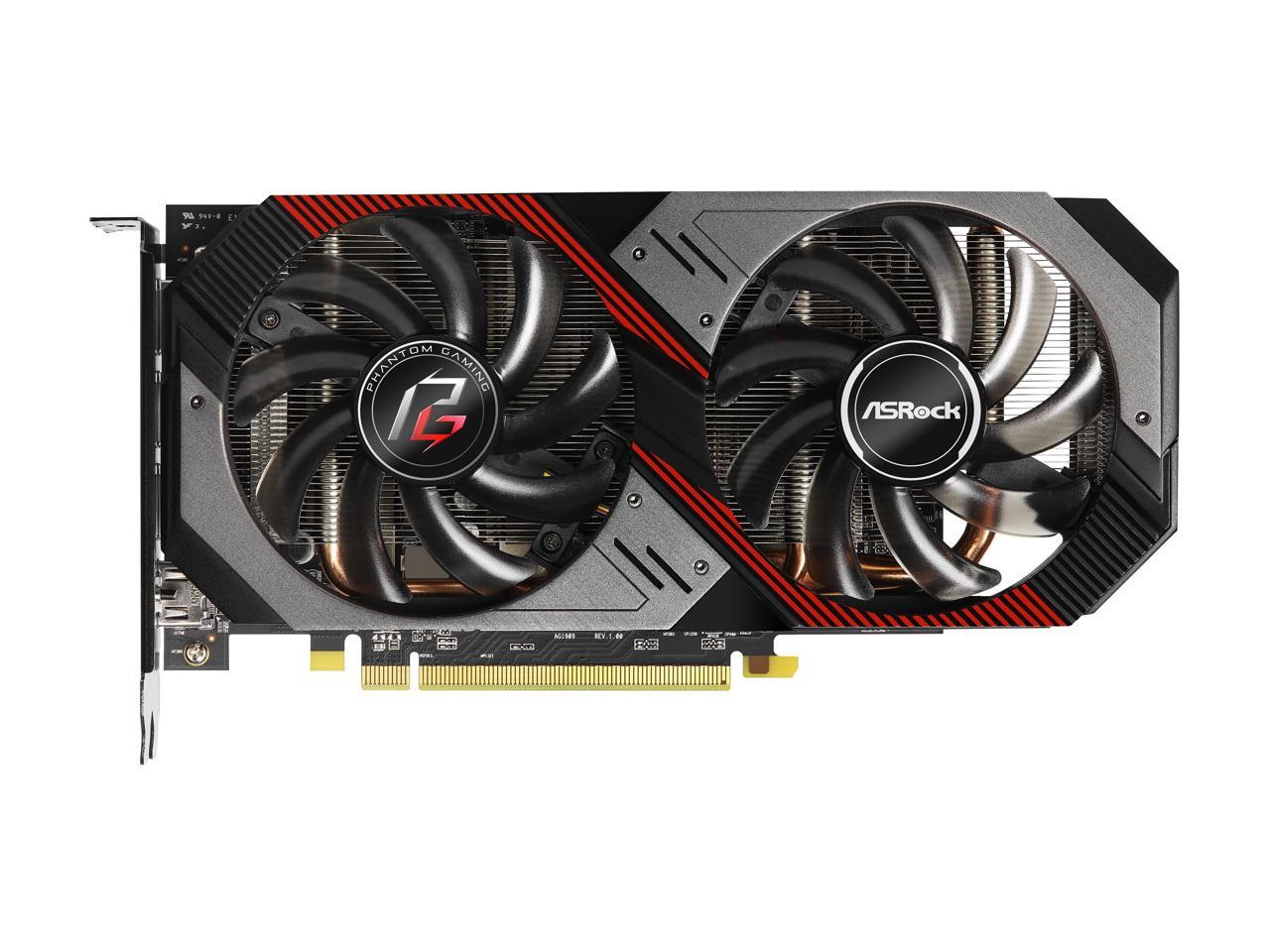 ASRock Radeon RX 5500 XT Phantom Gaming D OC Edition Dual Fan Graphics ...
