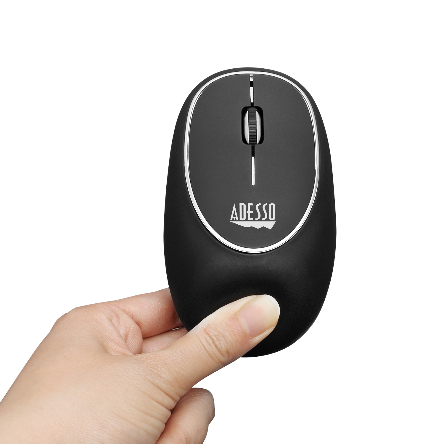 Adesso iMouse E60B Wireless USB Optical Anti-Stress Gel Mouse - Black