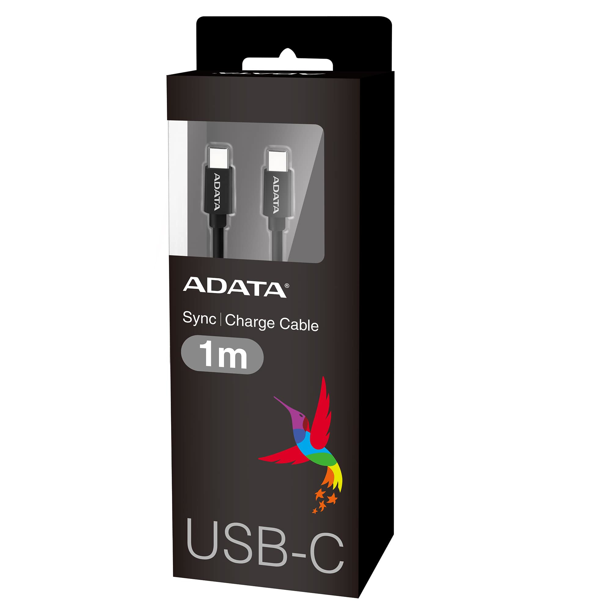 AData USB-C to USB-C 3.1 Gen2 (Reversible) Cable - Black - 100 cm