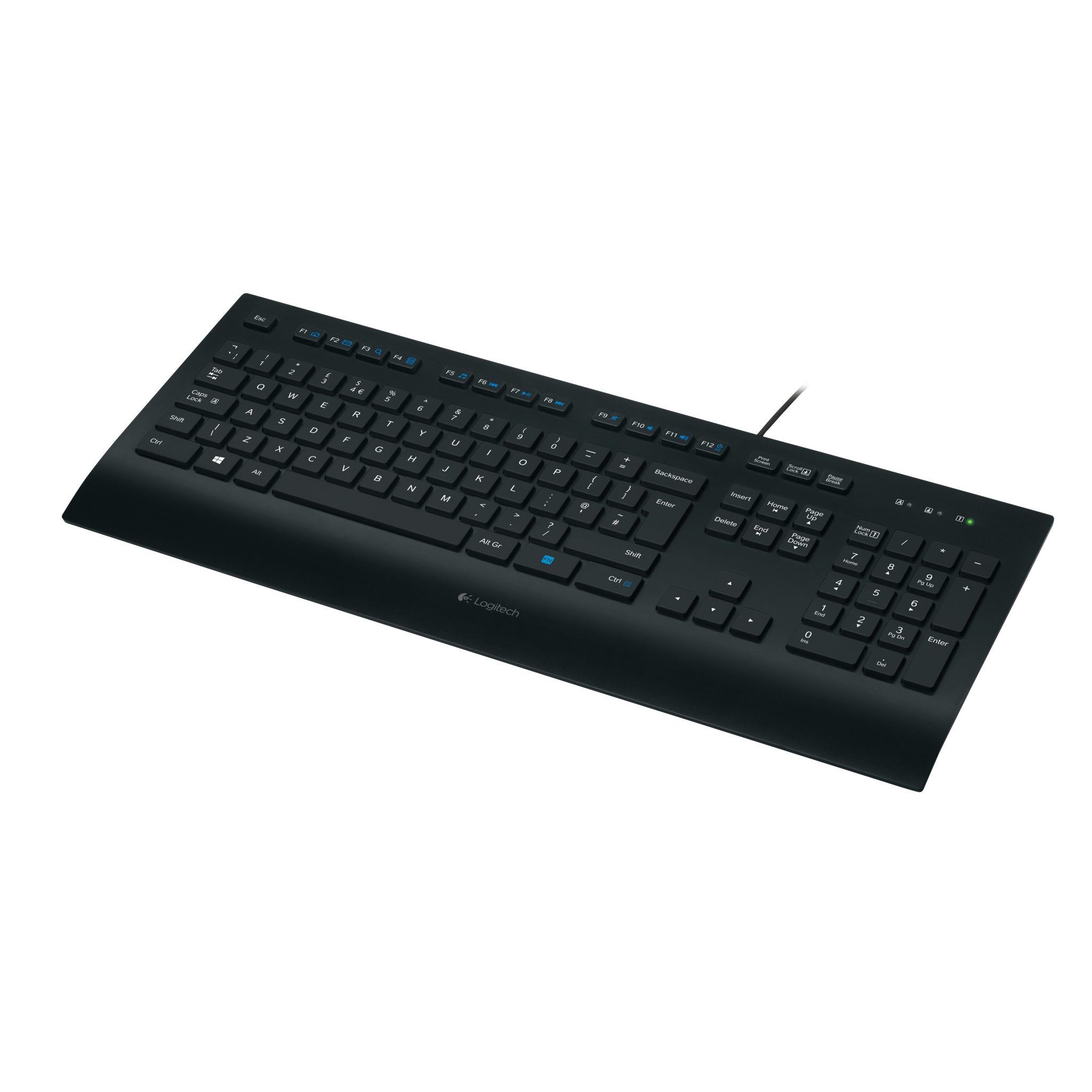 Logitech K280e keyboard USB QWERTZ German Black Keyboard