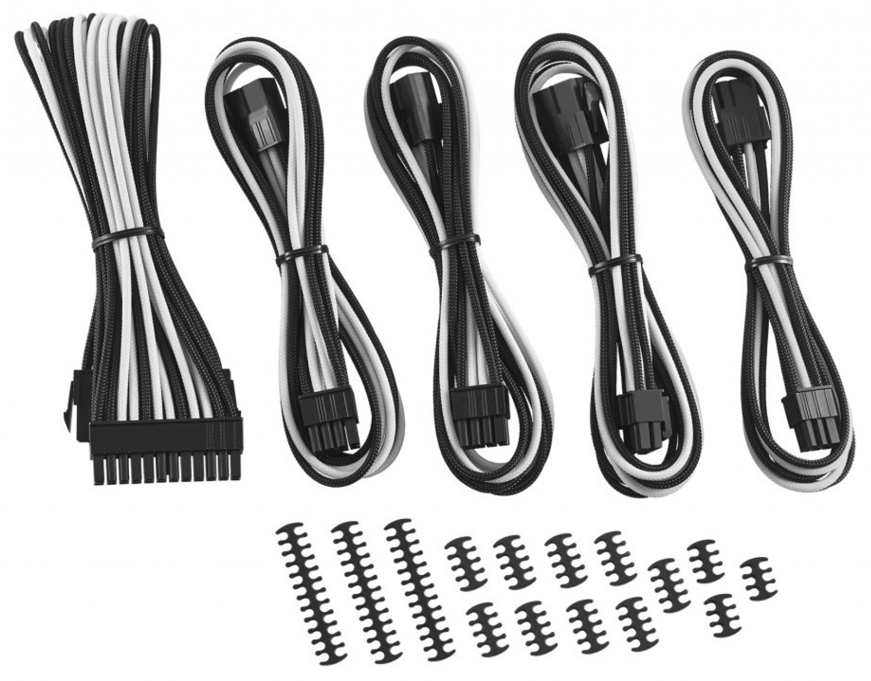 CableMod Classic ModMesh Cable Extension Kit - 8+6 Series-Black and White