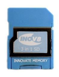 1Gb Inov8 3-in-1 Secure Digital Card (MicroSD/miniSD/SD)