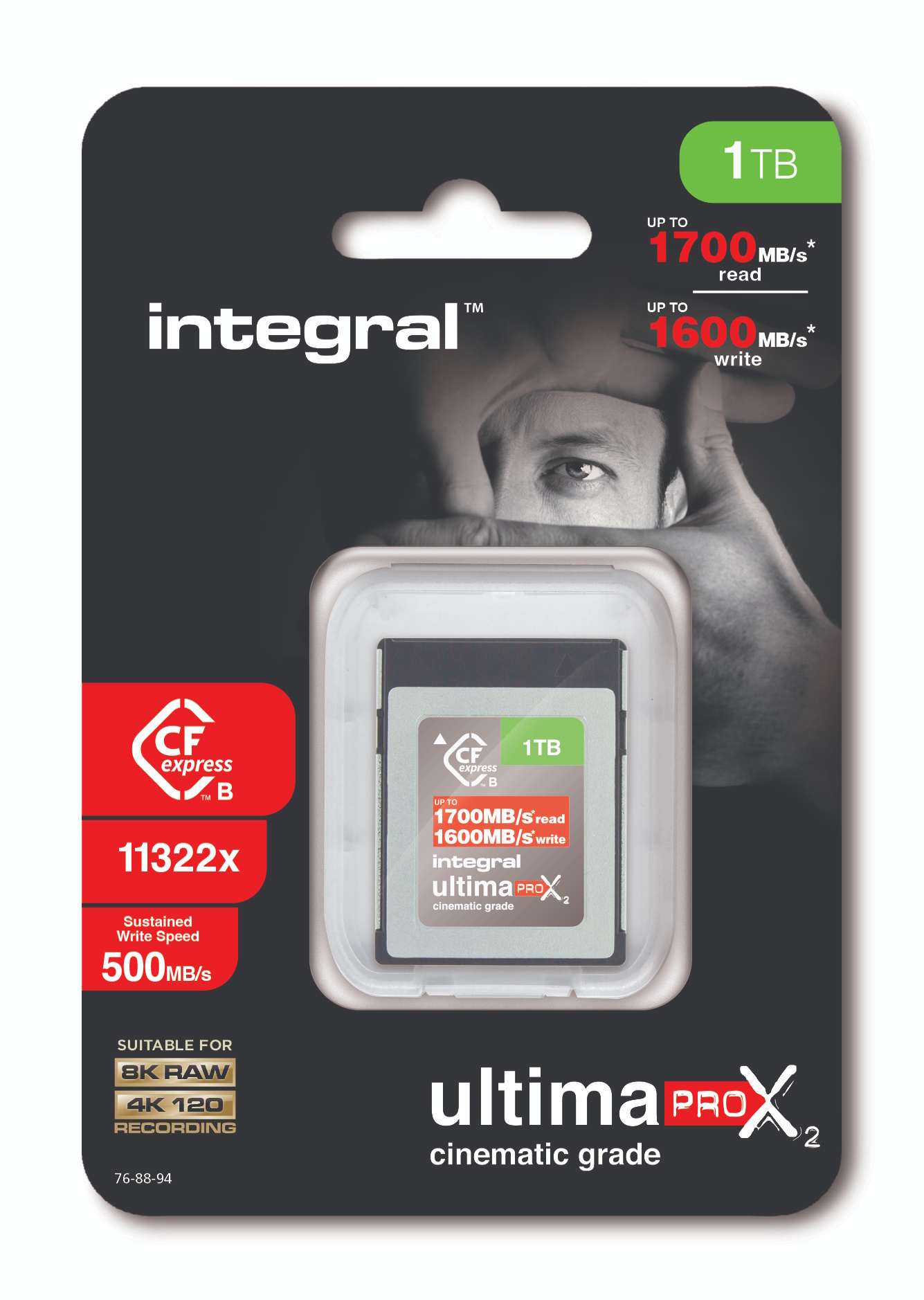 1TB Integral Ultima Pro X2 CFexpress Cinematic Memory Card 11322X Speed ...