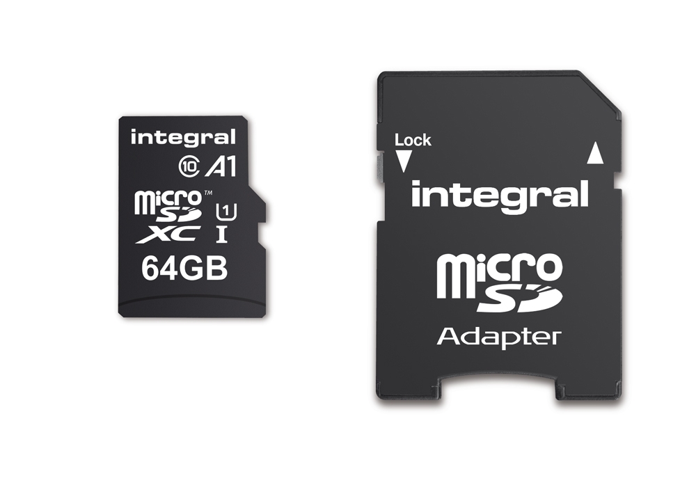 64GB Integral A1 App Performance microSDXC CL10/UHS-I Memory Card for ...