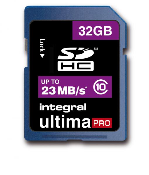 32GB Integral Ultima Pro SDHC 23MB/sec CL10 High-Speed memory card