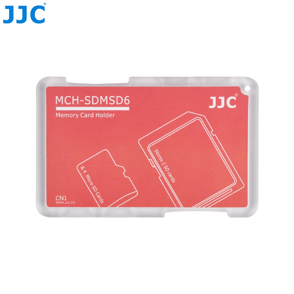 JJC Memory Card Case for 4x microSD + 2x SD Cards - Red Edition - MCH ...