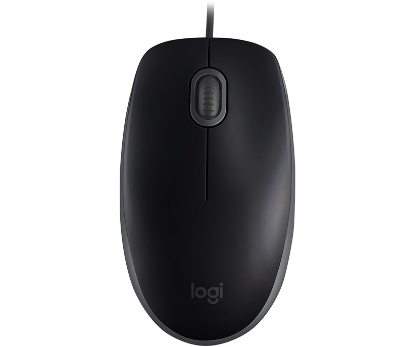 Logitech B110 Silent Wired Mouse - Black