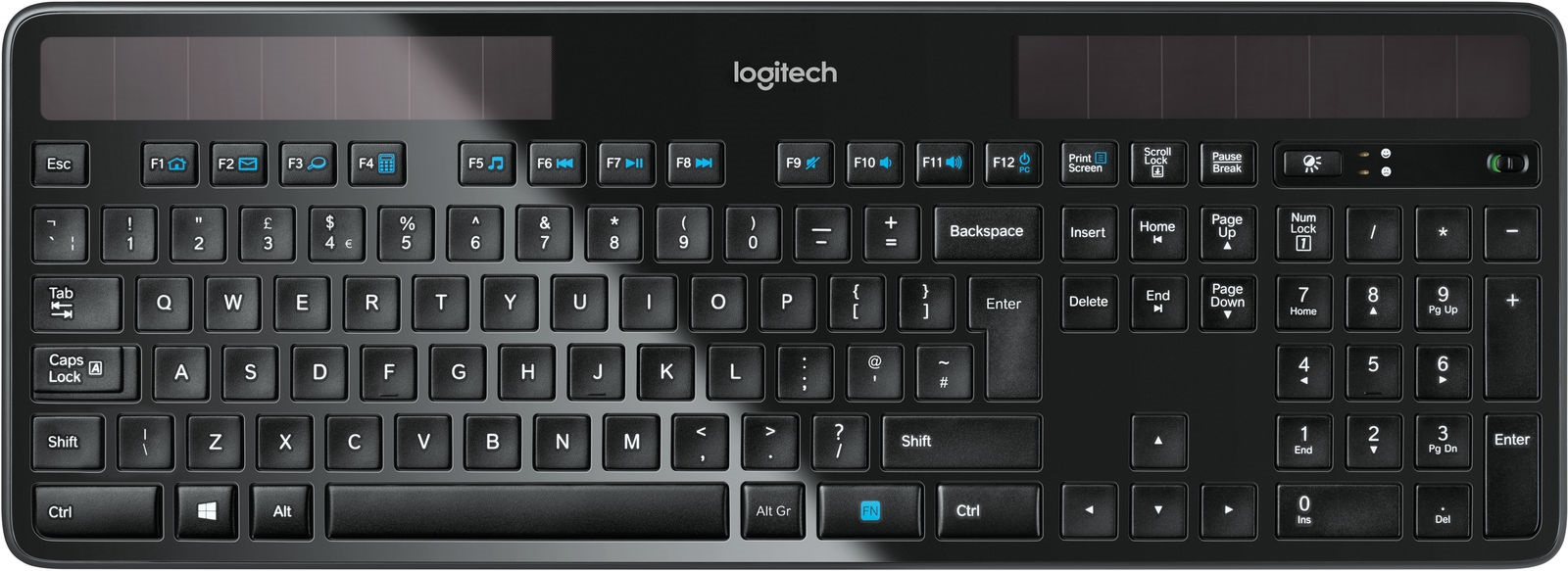 Logitech K750 Solar Powered Wireless Keyboard - UK Layout