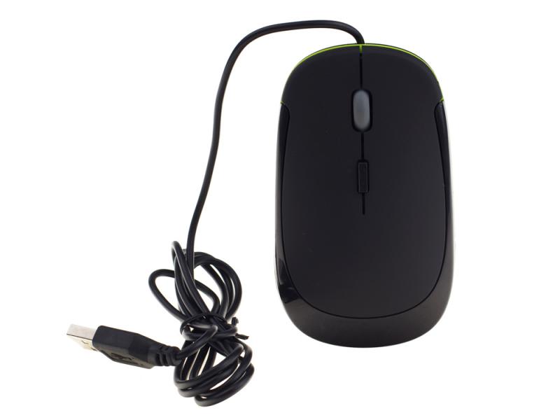 NEON Optical USB Mouse Dual-button with scroll-wheel Black/Green