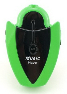 NEON MP3 Music Player with SD/MMC slot (Green/Black) w/USB cable and ...