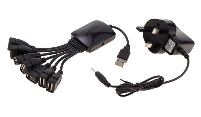 Buy 7-port USB Hub - USB2.0 Octopus Design with power supply Online ...