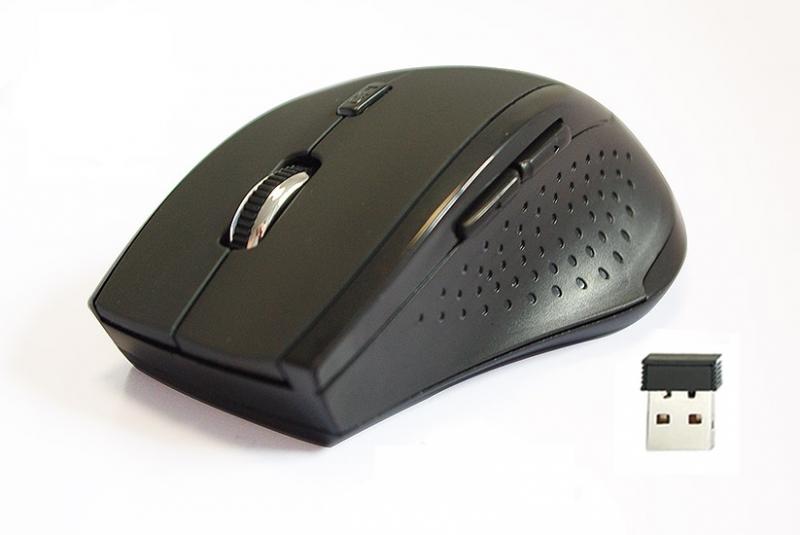 NEON Wireless Optical Mouse USB 5-button with scroll-wheel Black