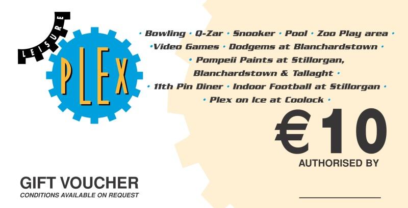 Leisure Plex EUR 10 Gift Card (valid in Ireland only)