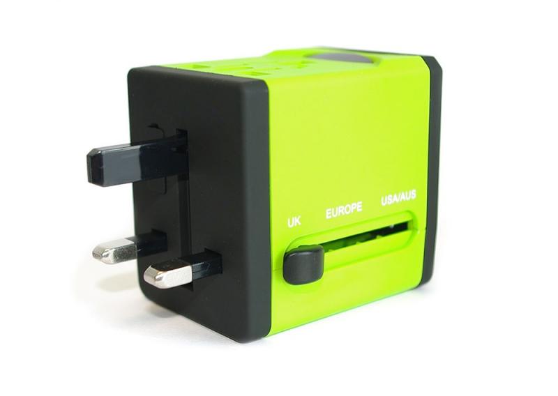 Rainbow Series Worldwide Travel Power Adapter with 2 USB ports (5V / 2 ...