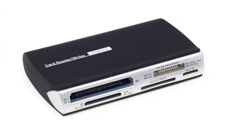 NEON 52-in-1 Flash Memory Card reader USB2.0 - black leather feel