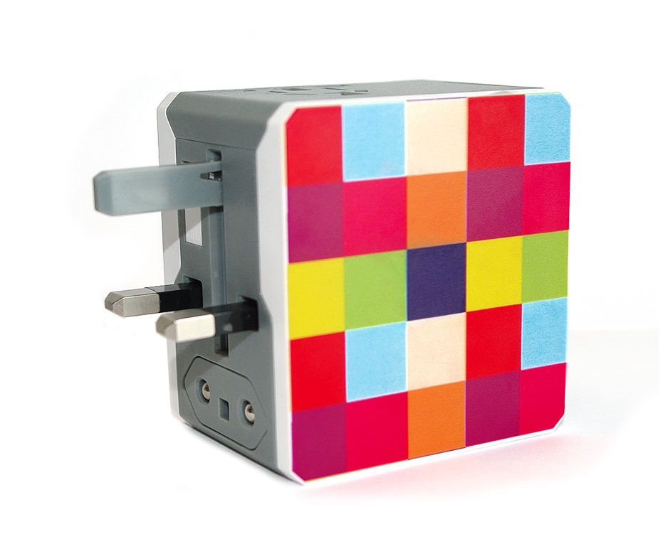 Retro Series Worldwide Travel Power Adapter with 2 USB ports (5V / 2.1A ...