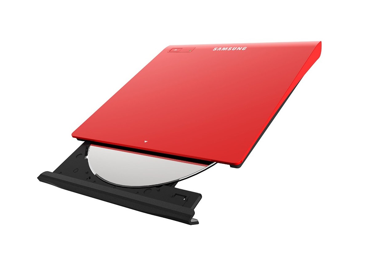 Samsung Ultra-Slim External DVD Writer USB (8x DVD /24x CD) Red SE-208