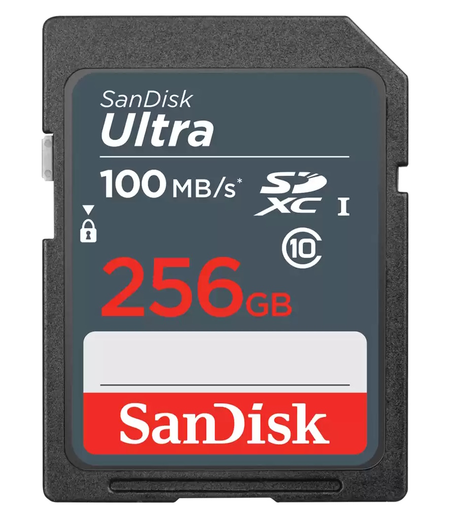 256GB Sandisk Ultra SDXC UHS-I Memory Card 100MB/sec
