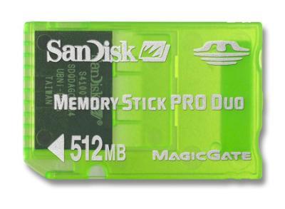 512Mb Sandisk Gaming Memory Stick PRO Duo card