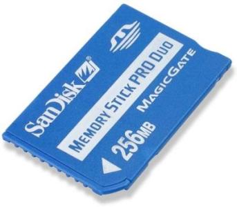 256Mb Sandisk Memory Stick PRO Duo card