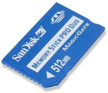 512Mb Sandisk Memory Stick PRO Duo card