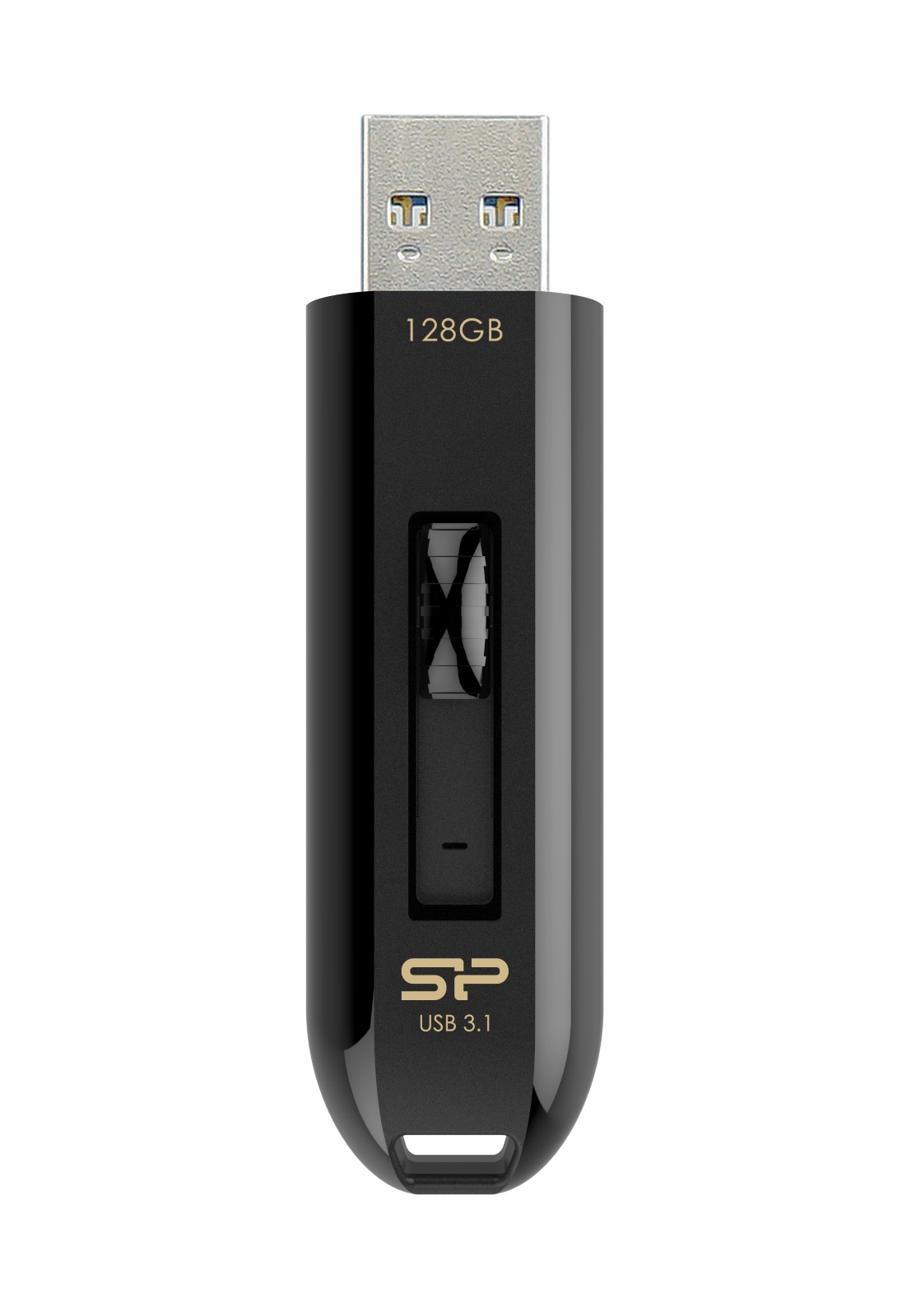 128GB Silicon Power Blaze B21 USB3.1 Flash Drive Black With Sliding USB ...