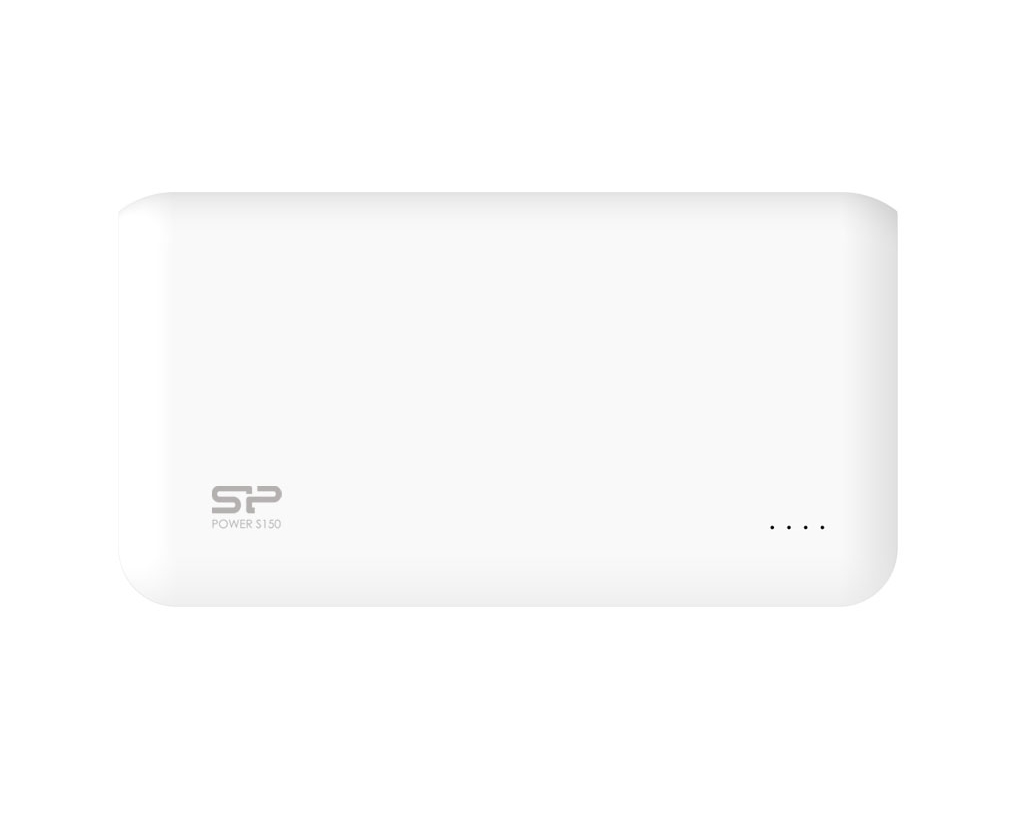 Silicon Power S150 15000mAh Power Bank White 2x USB Output Ports