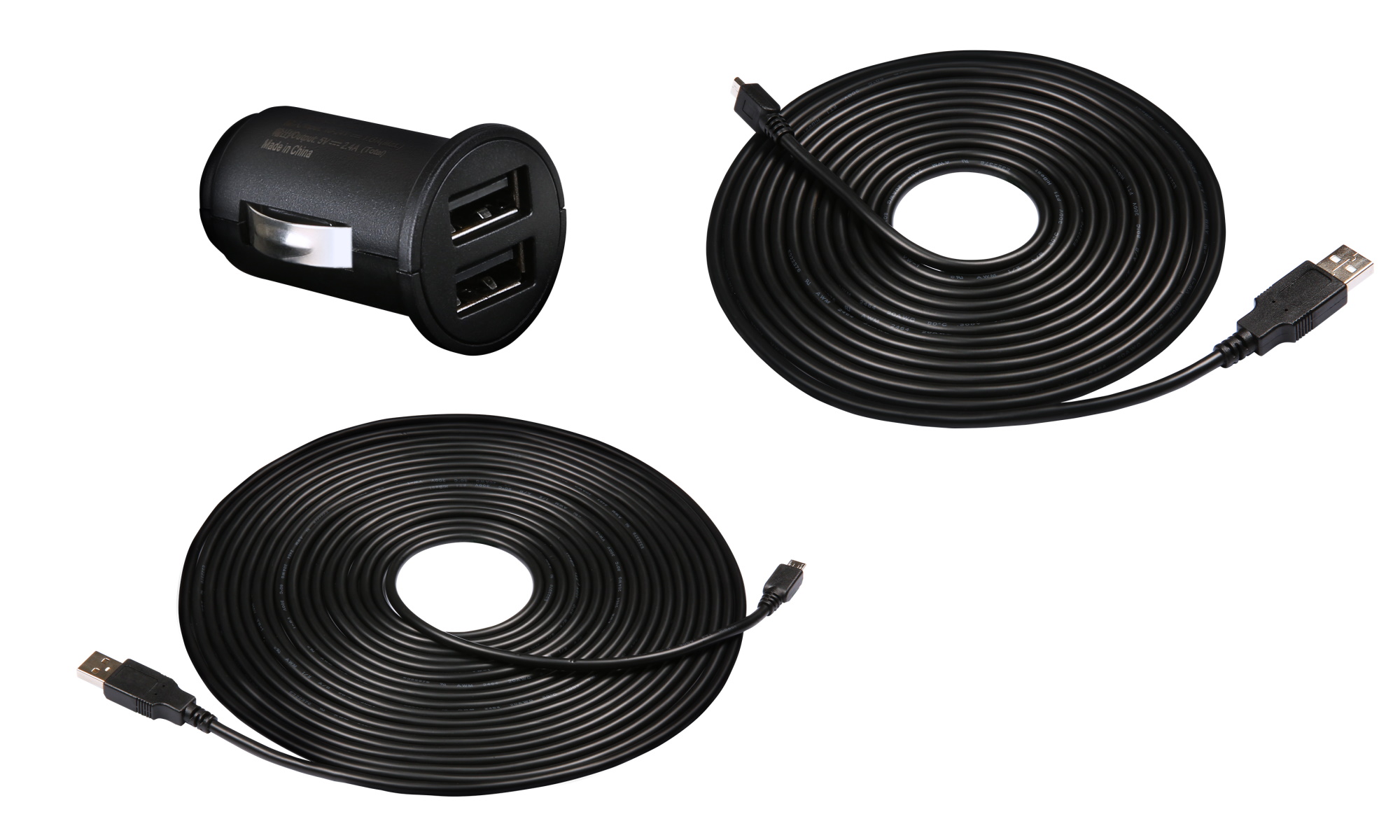 Transcend Dual USB Car Lighter Adapter and Cable Kit (TS-DPL3)