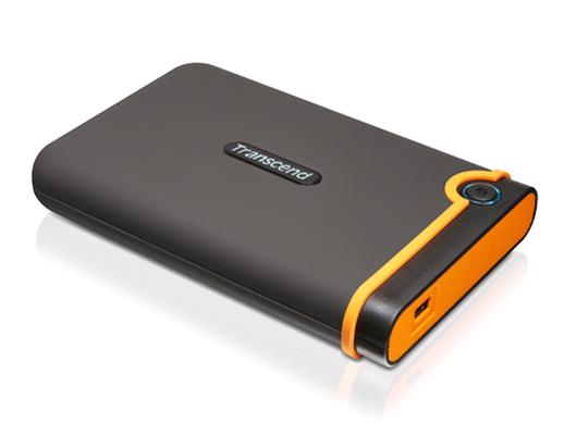 750GB Transcend StoreJet 25M2 Mobile External 2.5-inch Hard Drive Shock ...
