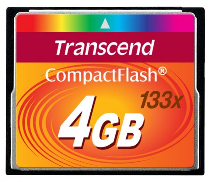 4GB Transcend CompactFlash 133x Memory Card | MemoryC