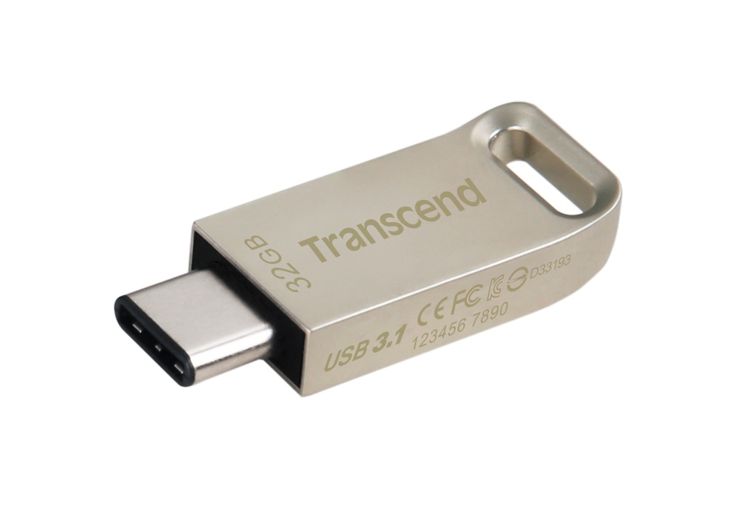 32GB Transcend JetFlash 850 USB3.1 Type-C USB Flash Drive Silver