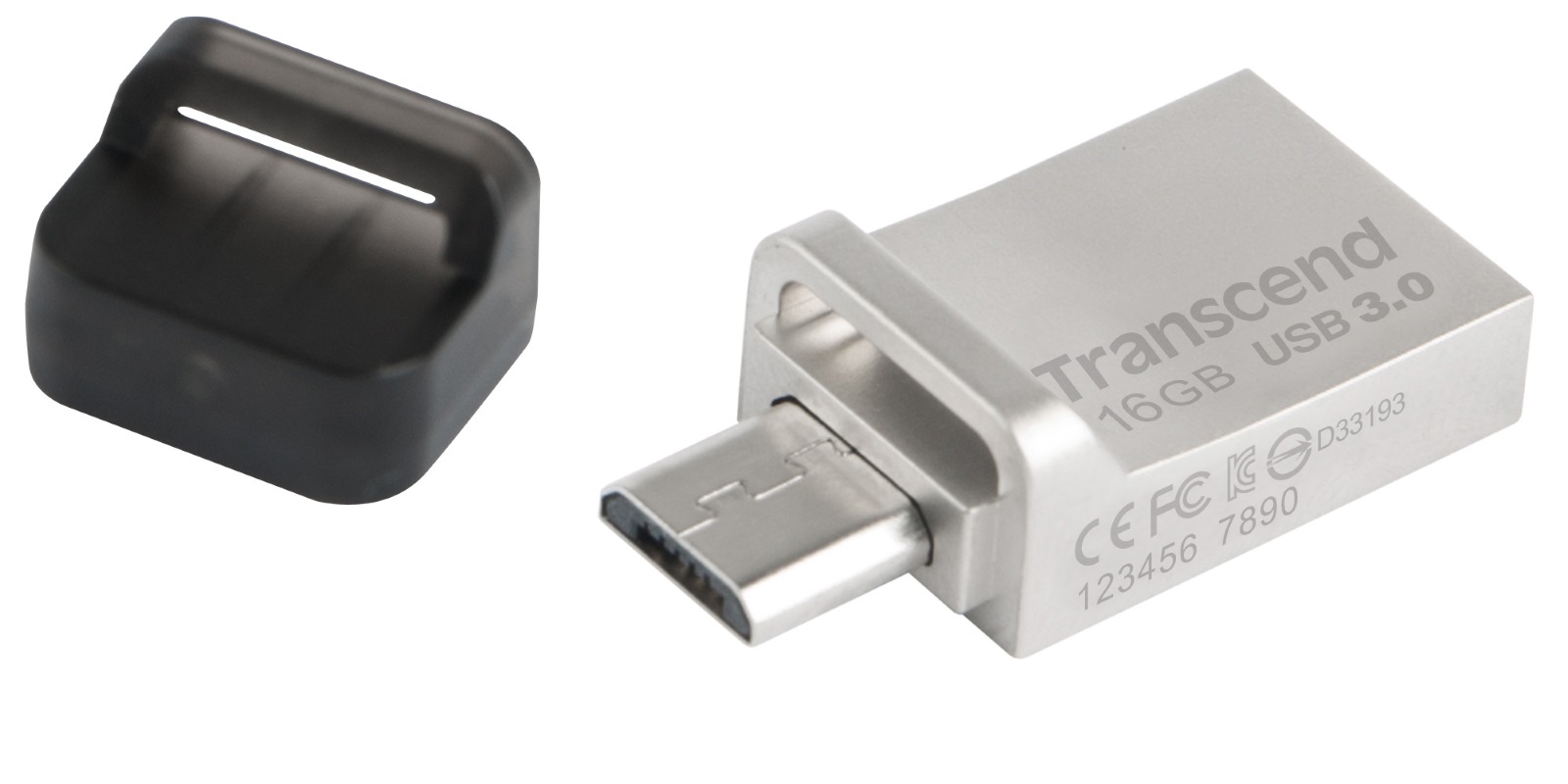16GB Transcend Jetflash 880S OTG USB3.0 Flash Drive - Silver Edition