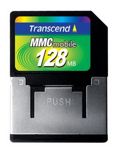 128Mb Transcend MMC Mobile Hi-Speed Dual-Voltage memory card